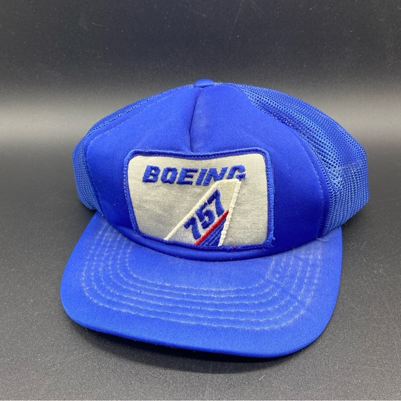 Boeing | Accessories | Vintage Boeing Hat 757 Trucker Cap Mesh Foam ...